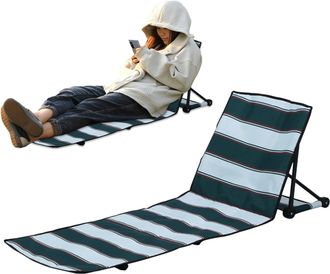 Generic Liegender Strandkorb,Flachliegender Strandkorb,Faltbare Gartenstühle zum Sonnenbaden Wasserdicht - Atmungsaktive Picknickstühle für den doppelten Gebr