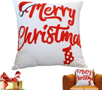 Generic Weihnachts-Kissenbez&uuml;ge - besticktes Kissen, 45 x 45 cm, bestickt f&uuml;r Weihnachten und Winter, f&uuml;r Wohnzimmer, Schlafzimmer, Sofa, Bett, Auto, Urlaub