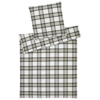 Elegante Soft-Flanell-Bettwäsche-Garnitur Westminster Farbe Tannengrün Größe 135x200+80x80