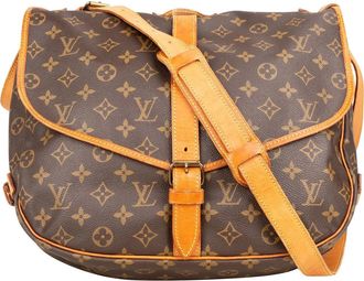 Louis Vuitton Crossbody Bags - Louis Vuitton Canvas Monogram Saumur 35 Crossbody - Gr. unisize - in Braun - für Damen