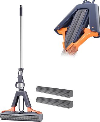 Generico PVA MOPHARME Reinigungsrolle - Effektiver Mop f&uuml;r Bodenbel&auml;ge, mit Trocken- und Trockenfunktion, trockener Mopp f&uuml;r Holzflaschen, ideal