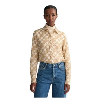 GANT Femme, Blouses et Chemises, Beige, Taille: 46 FR Blouses & Chemises