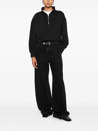Calvin Klein Half-Zip Cotton Sweatshirt - Black