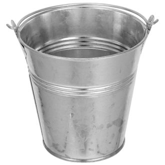 OSALADI Kleiner Metall Pflanzk&uuml;bel mit Griff Verzinkter Kleiner Eimer 16,5cm Tief Stabiler Garten Blumenk&uuml;bel f&uuml;r Kunstblumen und Dekoration