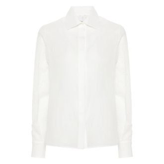 Eleventy Hemd mit bestickten &Auml;rmeln - - Blouses & Shirts - Damen - Wei&szlig; - XL