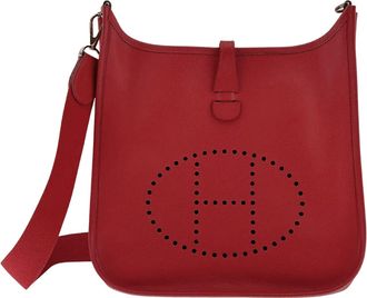 Herm&egrave;s Hobo Bags - Hermes Evelyne 29 Rubis Taurillon Clemence Palladi - Gr. unisize - in Rot - f&uuml;r Damen