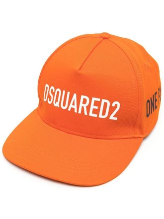Dsquared2 casquette en coton &agrave; logo imprim&eacute; - Orange