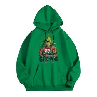 Generic Le Grinch Sweat A Capuche Femme Oversize Chaud Moche Pilou 2025 Sweet Femmes Adulte Plaid Noël Polaire Costume Pull Noel Pulls The De Vêtements Pyjama