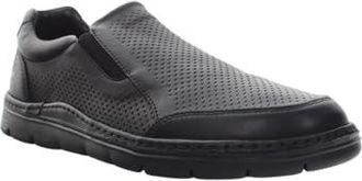 Lumberjack Lumberjack Homme Gino Mocassin de Style Conduite, Noir, 45 EU