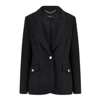 Guess Celia Blazer aus Twill-Stretch - - Jackets - Damen - Schwarzk - 3XL