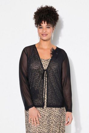 Miamoda Sommerjacke Mesh-Jacke A-Linie Bindeband