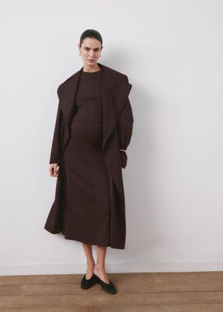 Mango Umstandskleid aus Baumwolle braun - Damen - L - MANGO