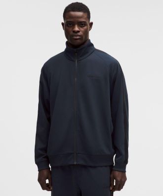 lululemon Piqu&eacute;-Trainingsjacke im Relaxed Fit f&uuml;r M&auml;nner - Gr&ouml;&szlig;e XL in True Navy