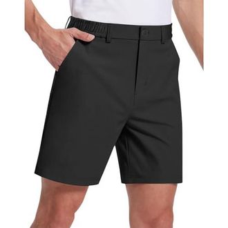 Generic Short chino pour homme, coupe droite, short de golf extensible pour le bureau, le travail classique, bermuda d&eacute;t&eacute; UPF 50+, short pour protection solai