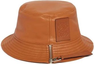 Loewe Caps & M&uuml;tzen - Leather Fisherman Hat - Gr. 57 - in Orange - f&uuml;r Damen