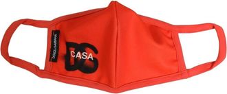 Dolce & Gabbana Bedruckte Baumwoll-Gesichtsmaske - - Accessories - Herren - Rot - ONE SIZE
