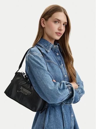 Tommy Jeans Handtasche Tjw Bold Shoulder Bag AW0AW18468 Schwarz