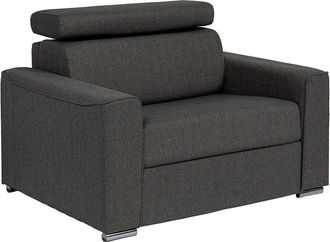 Vente-Unique Schlafsessel mit Matratze - Liegefl&auml;che 70 cm - Matratze 14 cm - Stoff - Grau - Vizir