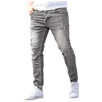 Generic DUHENWU Jean pour homme - Coupe droite - L&eacute;ger - D&eacute;contract&eacute; - Stretch - Pantalon cargo - Coupe ajust&eacute;e - Pantalon de jogging confortable - Avec poche