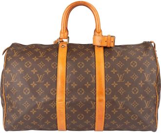 Louis Vuitton Crossbody Bags - Louis Vuitton Canvas Monogram Keepall 45 - Gr. unisize - in Braun - f&uuml;r Damen