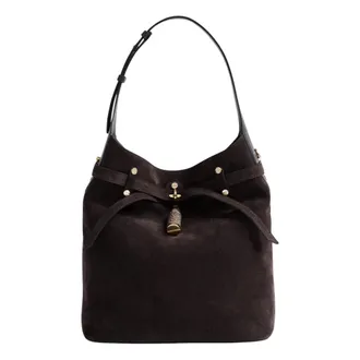 Borbonese Femme, Sacs, Brun, Taille: ONE Size Premiere Bucket Bag Medium