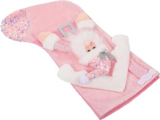 Cabilock Rosa Glitzerstrumpf Für Weihnachten Dekorative Weihnachtsstrümpfe Mit Cartoon-Motiven Als Geschenkebeutel Weihnachtsdekoration