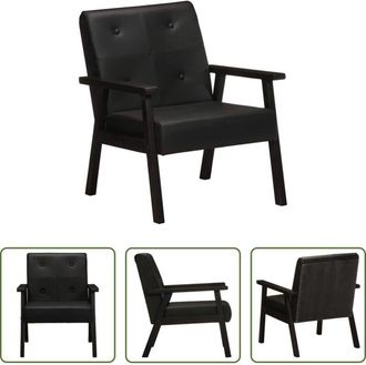 vidaXL Echtleder - Sessel Schwarz Echtleder