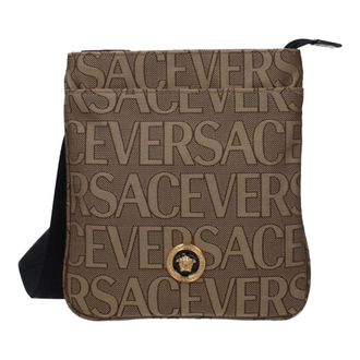 Versace Homme, Sacs, Beige, Taille: ONE Size Sac Bandouli&egrave;re en Tissu