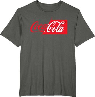 Coca Cola Ware Coca Cola Halbrotes, halb wei&szlig;es Logo T-Shirt