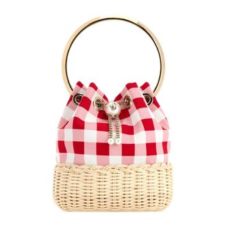 Jimmy Choo London Femme, Sacs, Multicolore, Taille: ONE Size Bon Bon Embroidered Bucket Bag