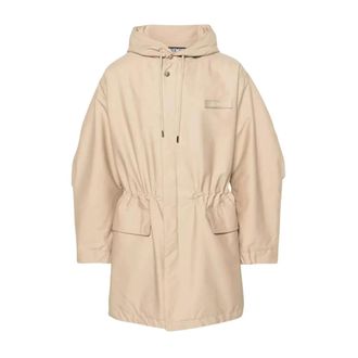 Jacquemus Beige- wasserdichte Jacke mit Falten - - Coats - Herren - Beige - M