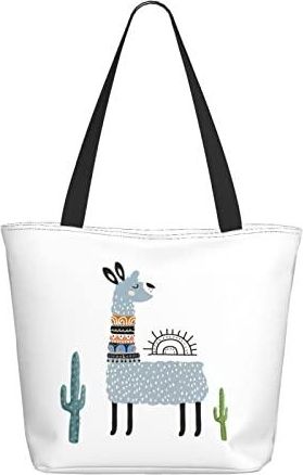 AOOEDM Joli sac &agrave; provisions pour femme en alpaga 33 x 28 x 19 cm. Le cadeau parfait pour la Saint-Valentin. Cest de la Saint-Valentin pour maman, fille, &eacute;po