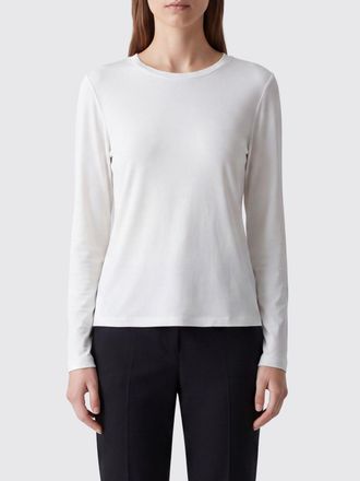 Max Mara S Max Mara T-shirt &agrave; manches longues en m&eacute;lange de coton et modal &agrave; col rond