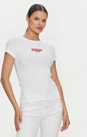 Guess T-Shirt W4YI64 KA0H1 Weiß Slim Fit