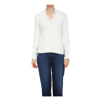 Twinset Damen, Strickwaren, Wei&szlig;, MGr&ouml;&szlig;e