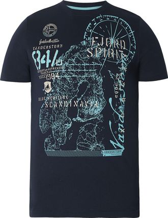 Jan Vanderstorm Herren T-Shirt Dominik | Kurzarm, Rundhals| Reine Baumwolle | gro&szlig;e Gr&ouml;&szlig;en L-7XL dunkelblau, 60/62