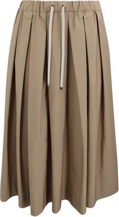 Max Mara Femme, Jupes, Brun, Taille: 38 FR Smmpineta Cotton Skirt