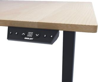 Bisley Tisch, Metall, Gestell 333 schwarz Platte 014 ahorn, Medium