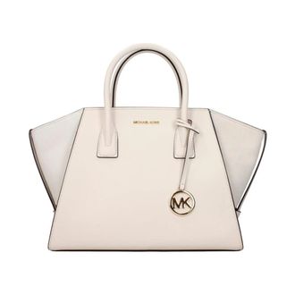 Michael Kors Luxuri&ouml;se Lederhandtasche mit Frontlogo - - Bags - Damen - Beige - ONE SIZE