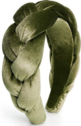 Dreshow Samt Geflochtene Stirnband Damen Trachten Haarreif Breit Vintage Haare Bands Mode Stirnb&auml;nder f&uuml;r Damen