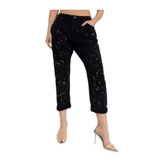 One Teaspoon Schwarze Low Rise Saints Limited Edition Jeans - - Jeans - Damen - Schwarzk - W25