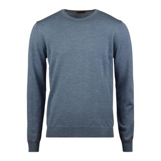 Stenstr&ouml;ms Merino Rundhals-Pullover - - Knitwear - Herren - Blau - 3XL