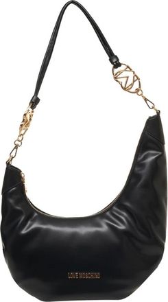 Love Moschino Femme, Sacs, Noir, Taille: ONE Size Sac à Main Noir avec Chaîne Dorée
