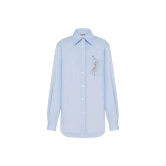 Moschino Damen, Blusen & Hemden, Blau, 2XLGr&ouml;&szlig;e