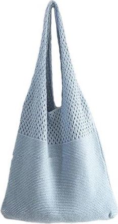 Generic Sac de plage au crochet - Sacs de courses r&eacute;utilisables, sac fourre-tout esth&eacute;ique d&eacute;t&eacute;, sac &agrave; main &eacute;lastique tendance de luxe pour femme | Sacs &agrave; ban