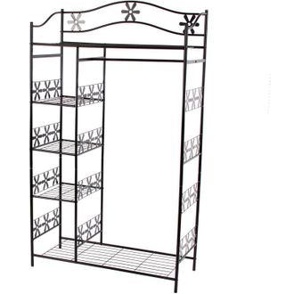 Mendler Portemanteau / garderobe / &eacute;tag&egrave;re / penderie / pat&egrave;re Gen&egrave;ve, 100x43x172cm, m&eacute;tal