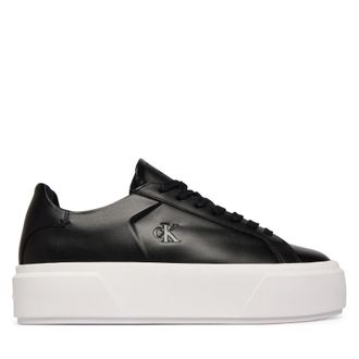 Calvin Klein Sneakers Calvin Klein Flatform Lace Up Lth YW0YW01928 Schwarz