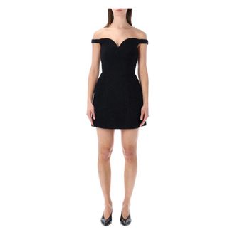Self Portrait Boucl&eacute; Mini Kleid - - Dresses - Damen - Schwarzk - 2XS