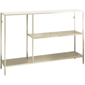 Dmora Konsolentisch Uva, Tisch, Eingangskonsole, Regal, 120x30 h80 cm, Sahne - Dmora