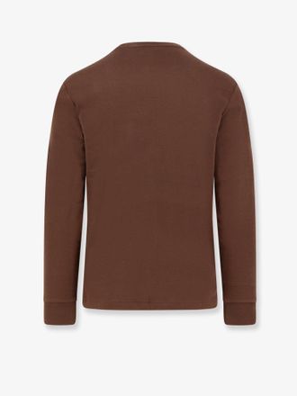 Polo Ralph Lauren Mens T-Shirt Long-Sleeve Cotton Brown T-Shirts And Polos